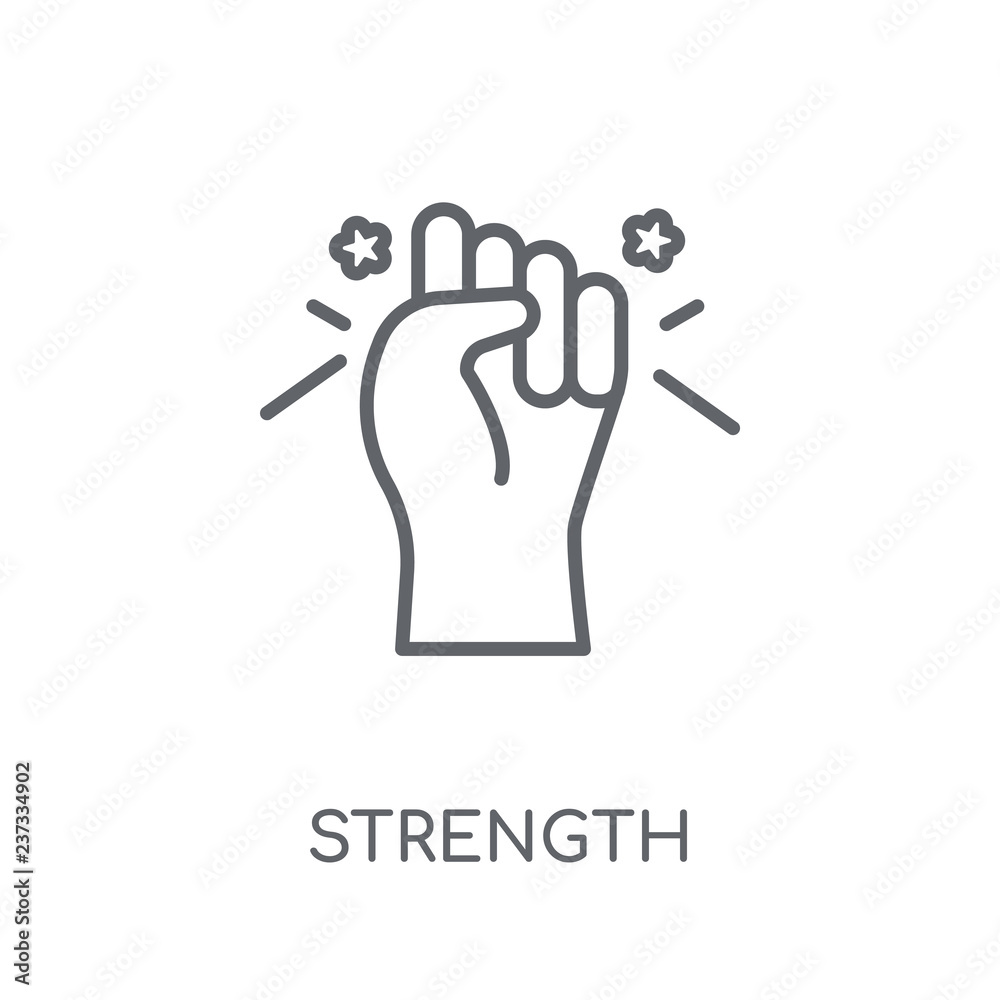 Strength linear icon. Modern outline Strength logo concept on white ...