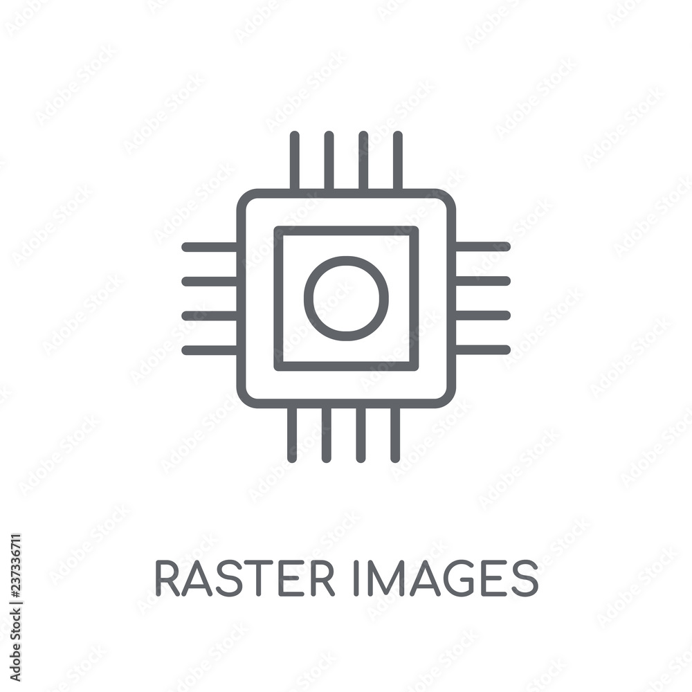 Raster Images linear icon. Modern outline Raster Images logo concept on ...
