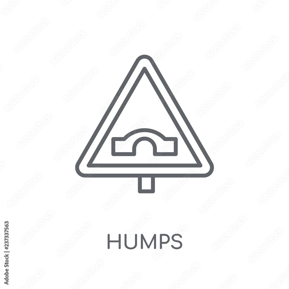 Humps sign linear icon. Modern outline Humps sign logo concept on white ...