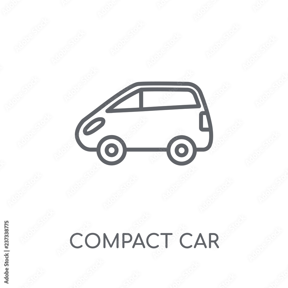 compact car linear icon. Modern outline compact car logo concept on ...