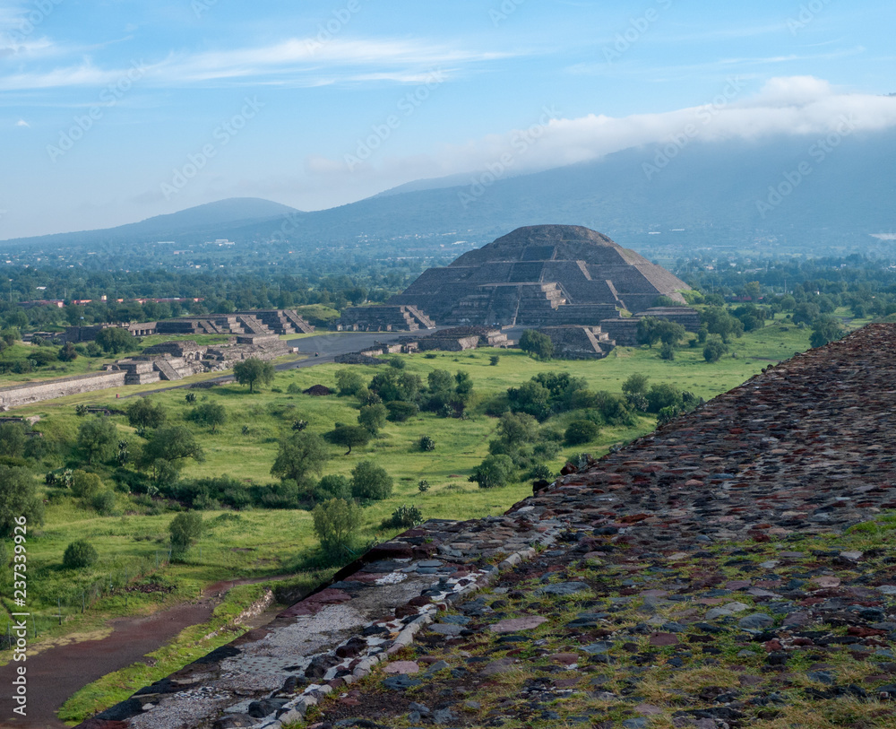Sunrise over the ruins of the Tenochtitlan pyramids near Mexico City, Mexico Stock Photo | Adobe ...