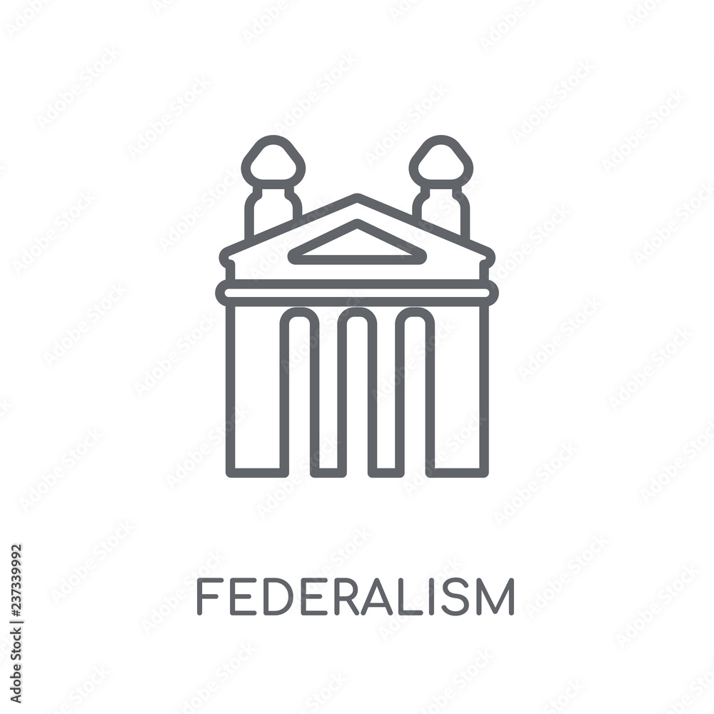 federalism linear icon. Modern outline federalism logo concept on white ...