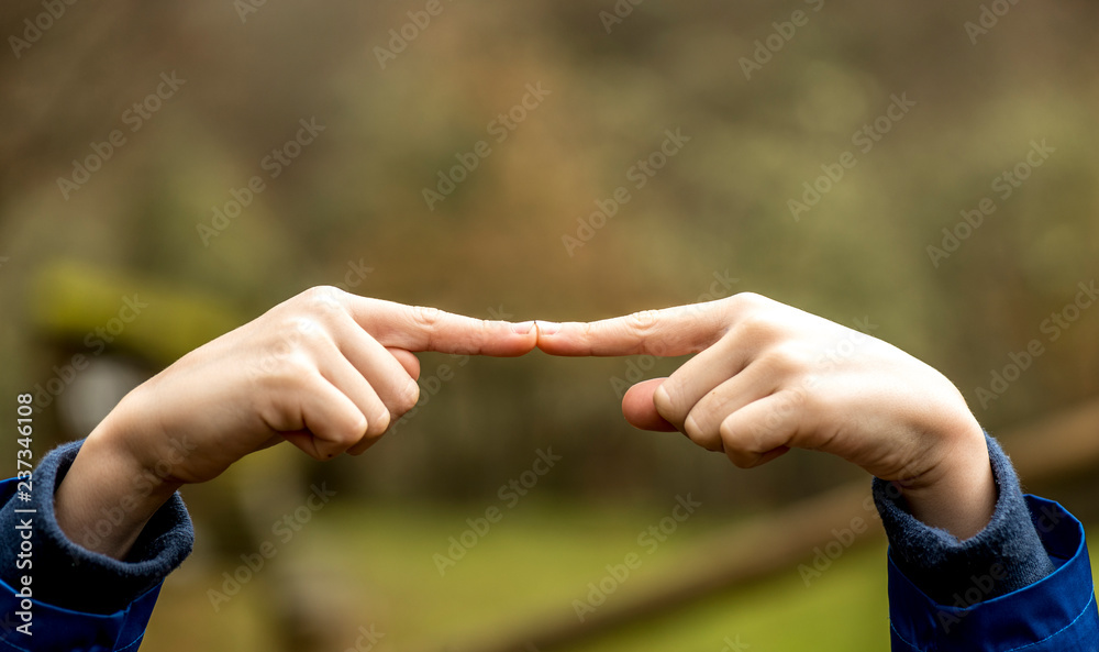Dedos juntos unidos tocándose las puntas unir juntar Stock Photo ...
