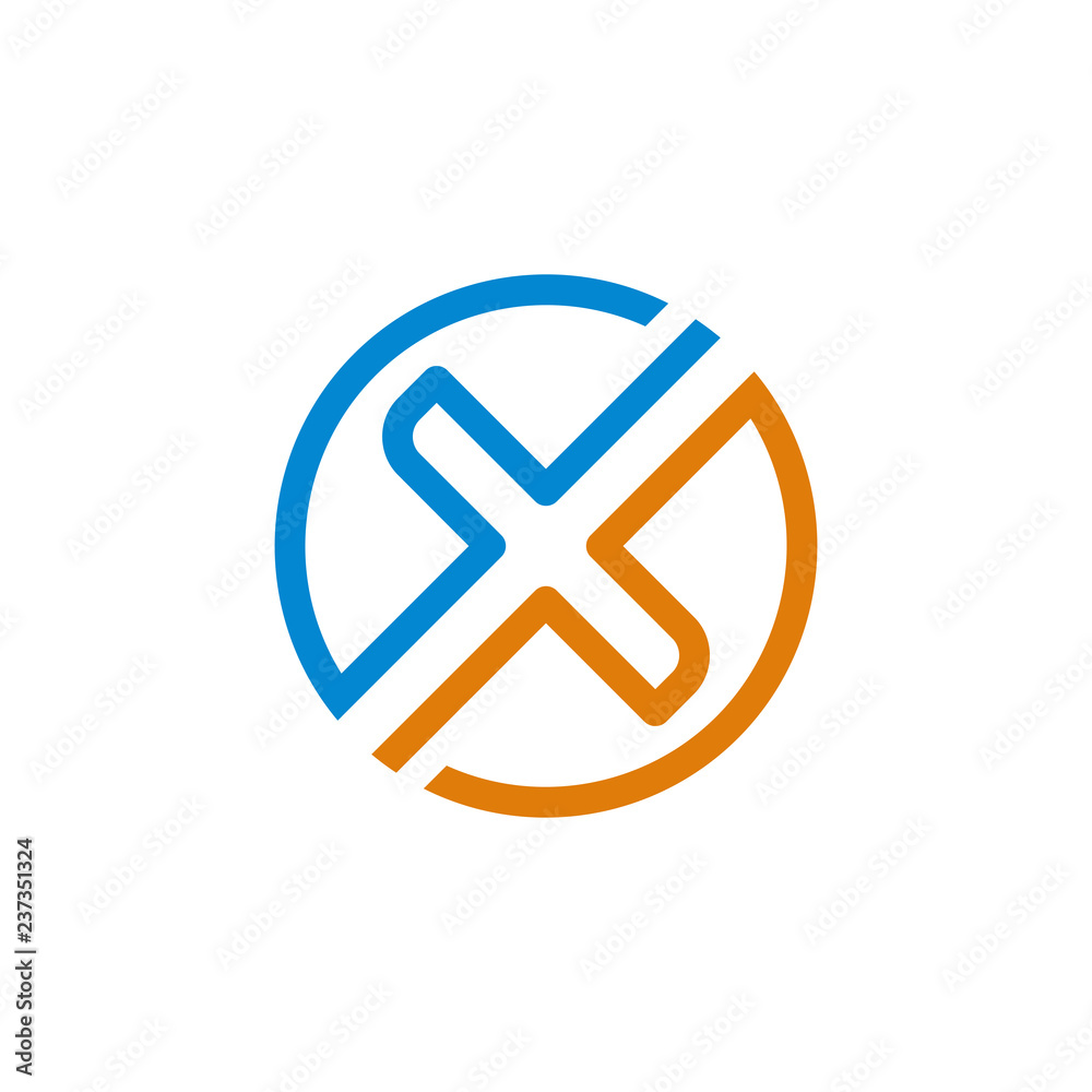 Poster X letter logo template design icon vector illustration – Wall ...