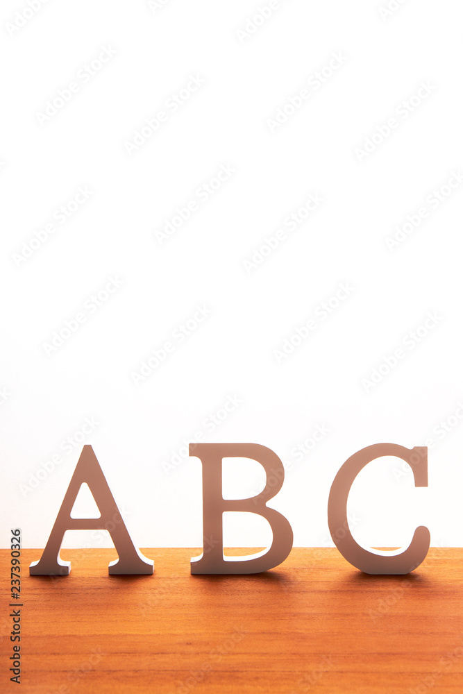 Photo & Art Print abc alphabet letters isolated on white background ...
