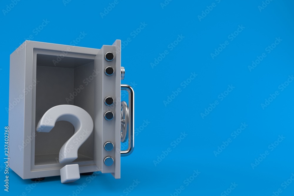 Question mark inside safe Stock Illustration | Adobe Stock