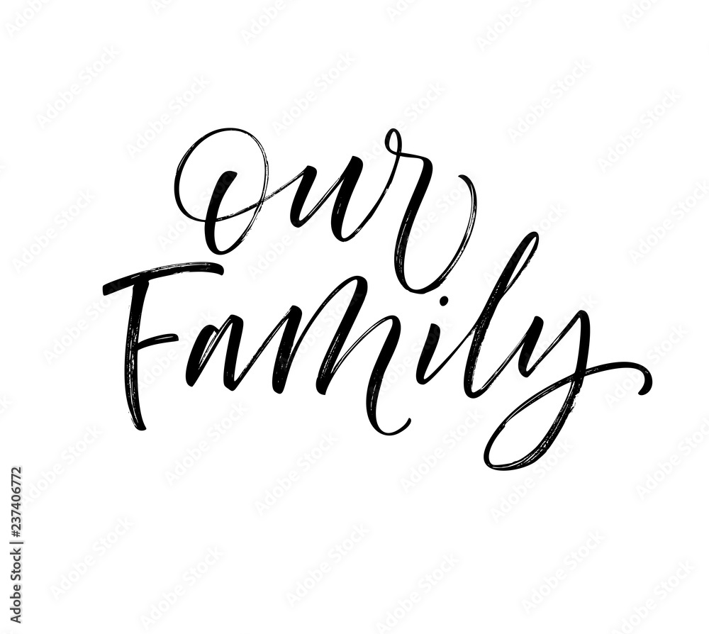 Our Family Lettering