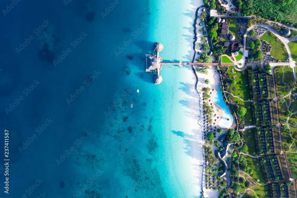 Amazing bird eyes view in Zanzibar Stock Photo | Adobe Stock