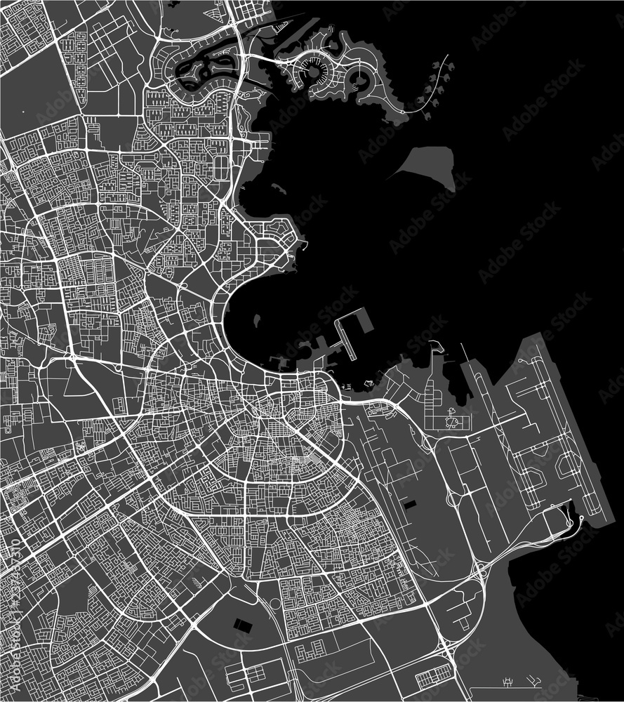 Qatar City Map
