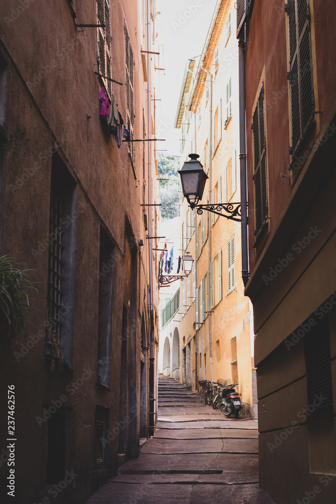 Pathway between buildings Stock Photo | Adobe Stock