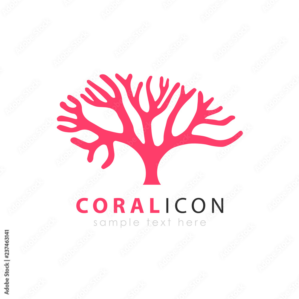 Coral vector icon Stock Vector | Adobe Stock