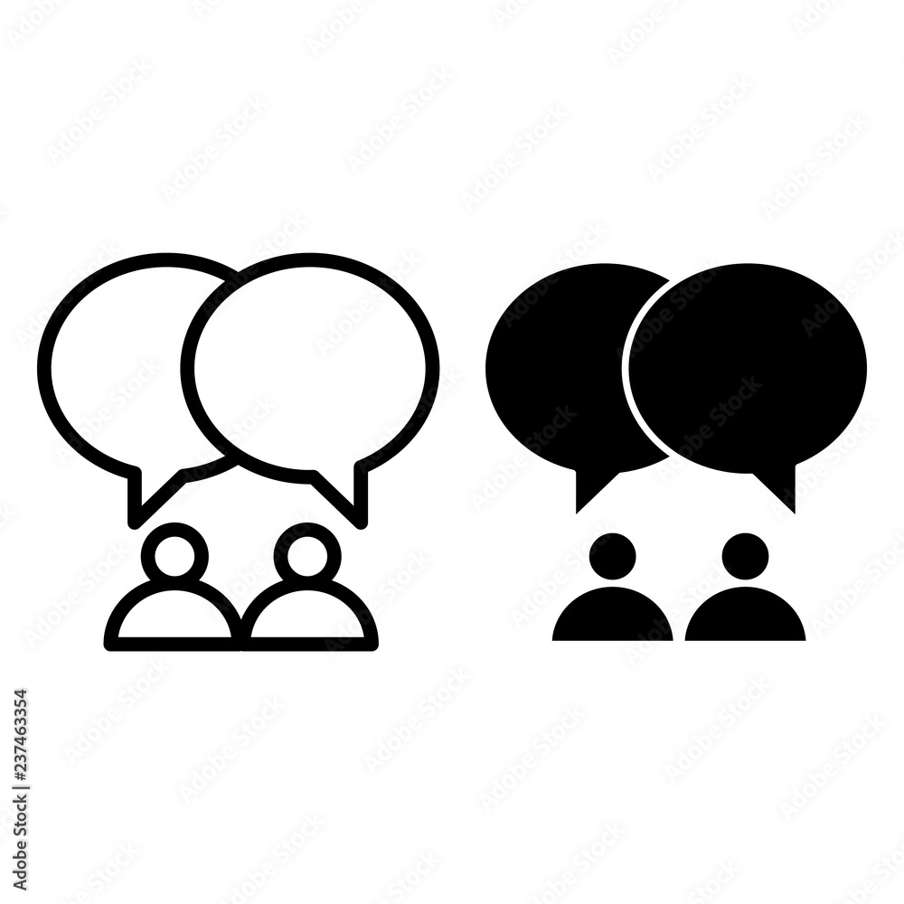 Two People Clipart Black And White