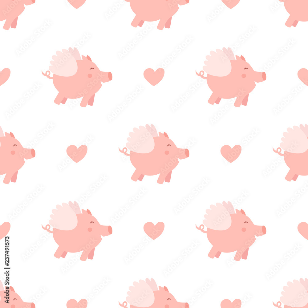 pig wallpaper background Stock Vector | Adobe Stock