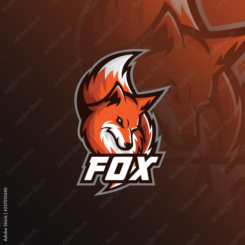 Fox logo mascot sport illustration. modern icons for logos and emblem ...
