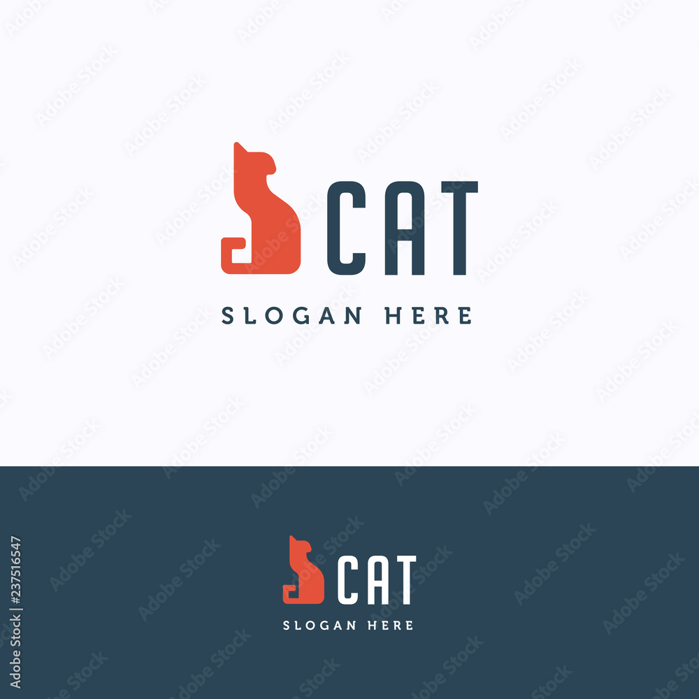 Cat logo Stock Vector | Adobe Stock