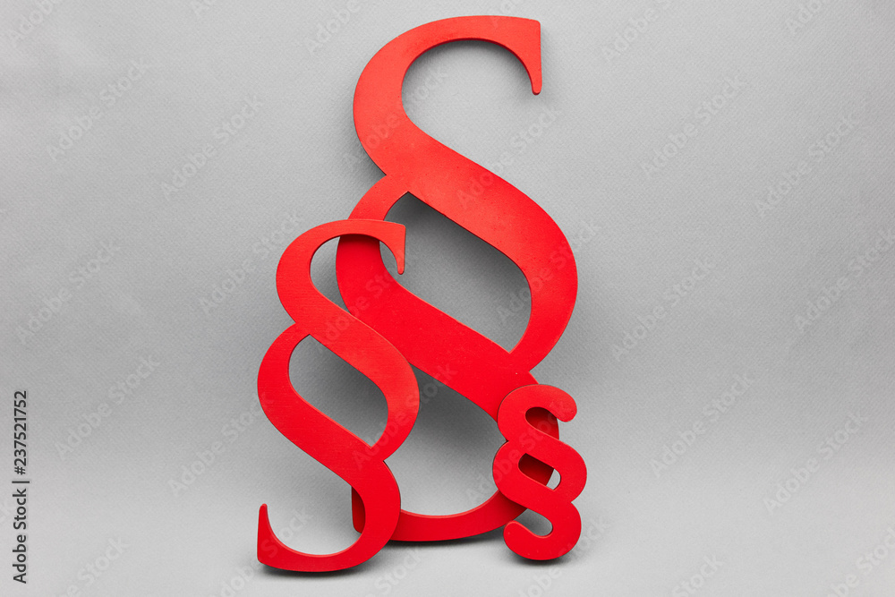 Gesetz Paragraphen als Konzept für Recht Stock Photo | Adobe Stock