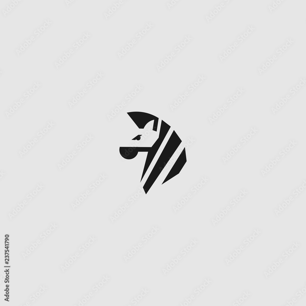 Zebra Animal Silhouette Illustration Vector Logo, Zebra logo design ...