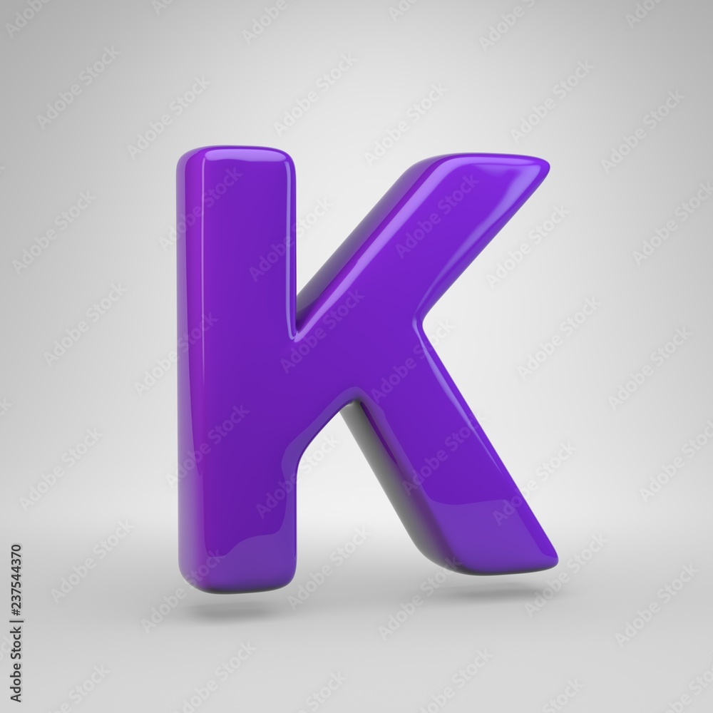 The Letter K In Purple