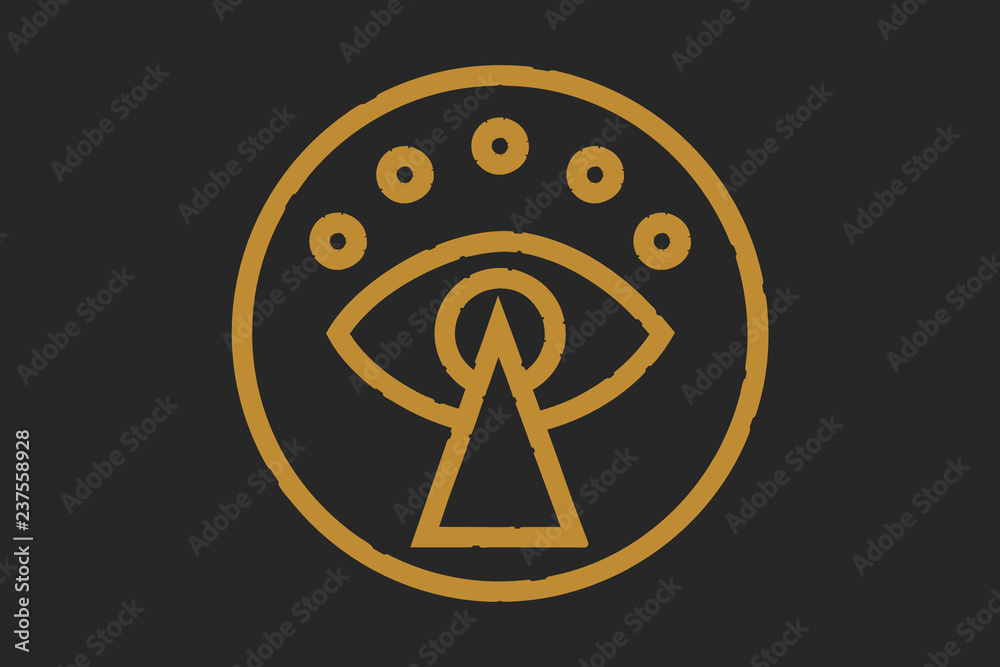 the all-seeing eye in the circle Stock Vector | Adobe Stock