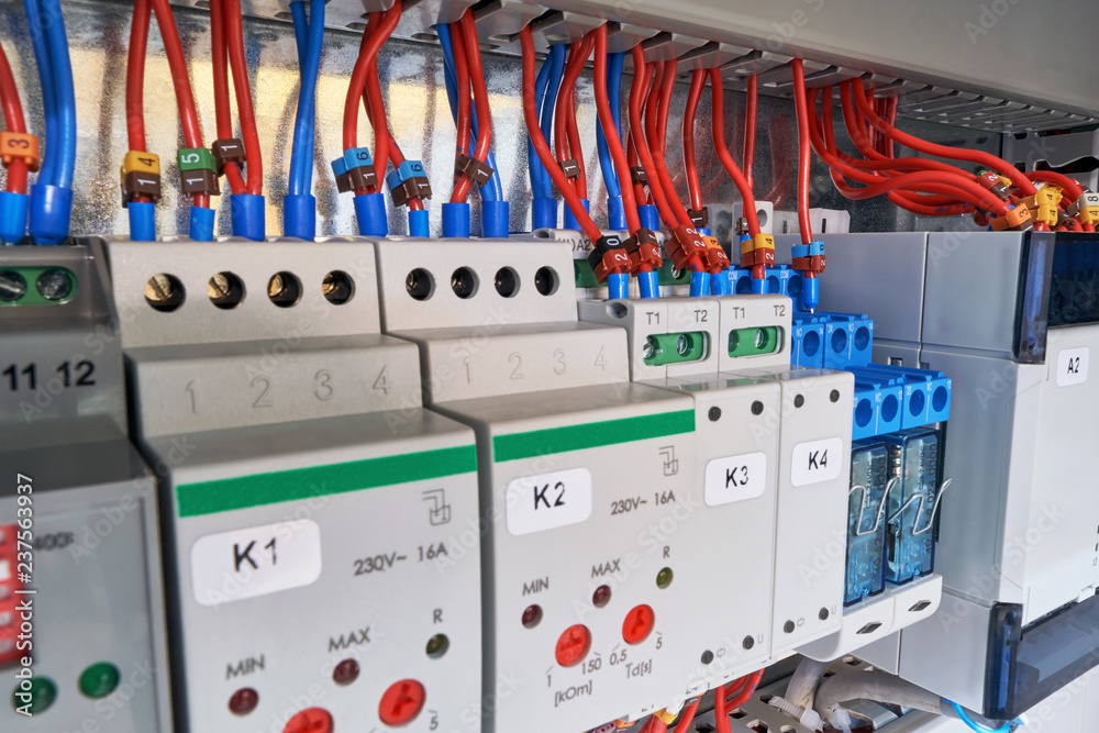 In the electrical Cabinet of the device with adjustment, relay and ...