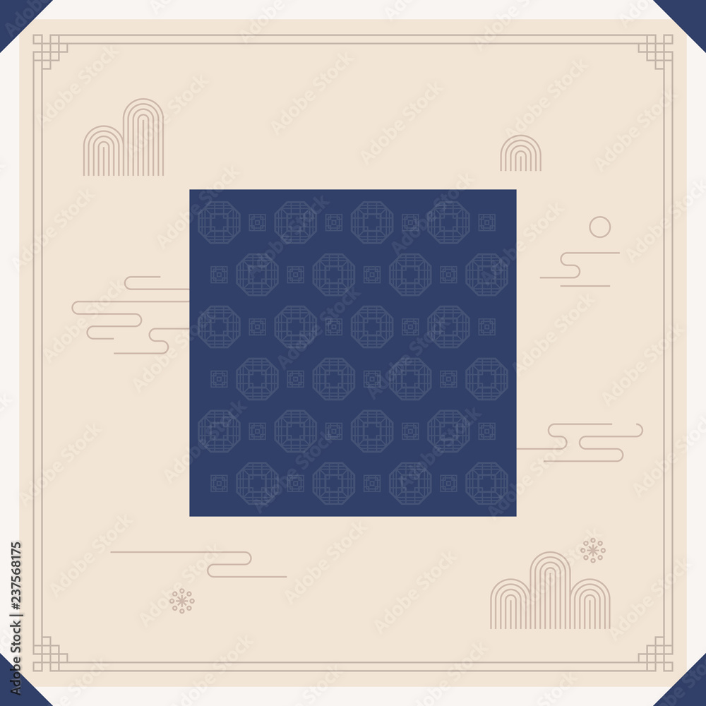 Korean traditional vector background. Stock Vector | Adobe Stock