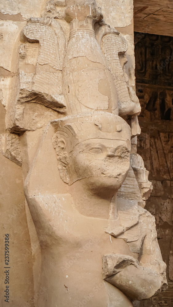 Temple of Medinet Habu. Egypt, Luxor. The Mortuary Temple of Ramesses ...