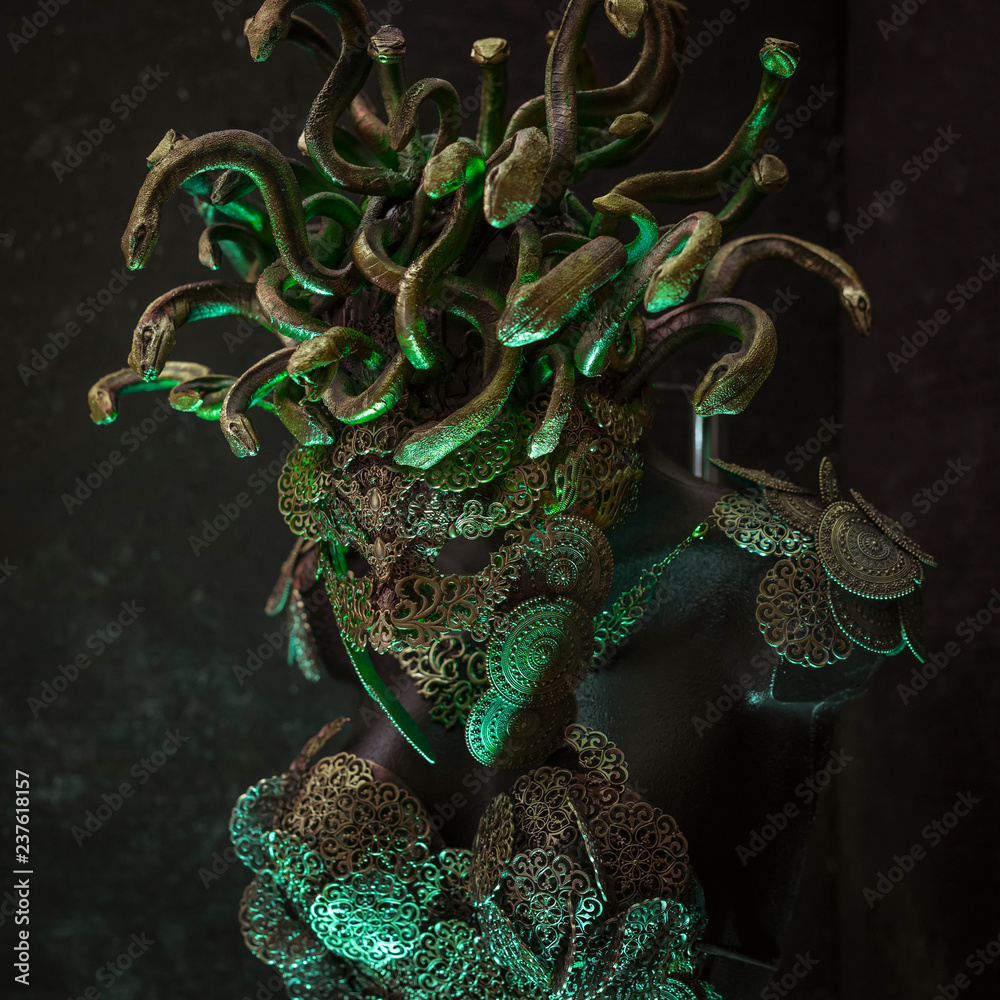 Medusa, creature of Greek mythology. pieces made by hand with ...