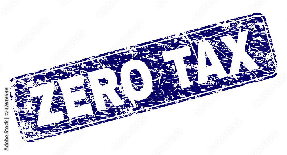 ZERO TAX stamp seal print with grunge texture. Seal shape is a rounded ...