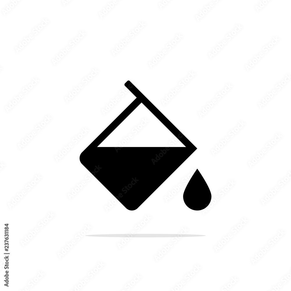 Icon fill, paint. Monochrome vector illustration isolated on white ...