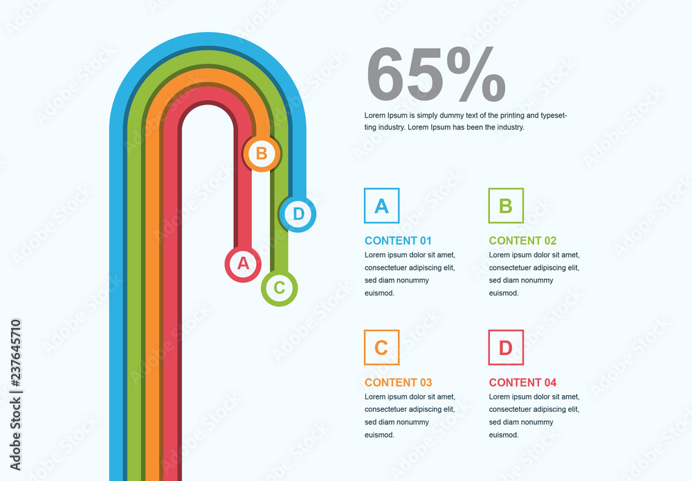 4 Step Infographic Layout Stock Template | Adobe Stock