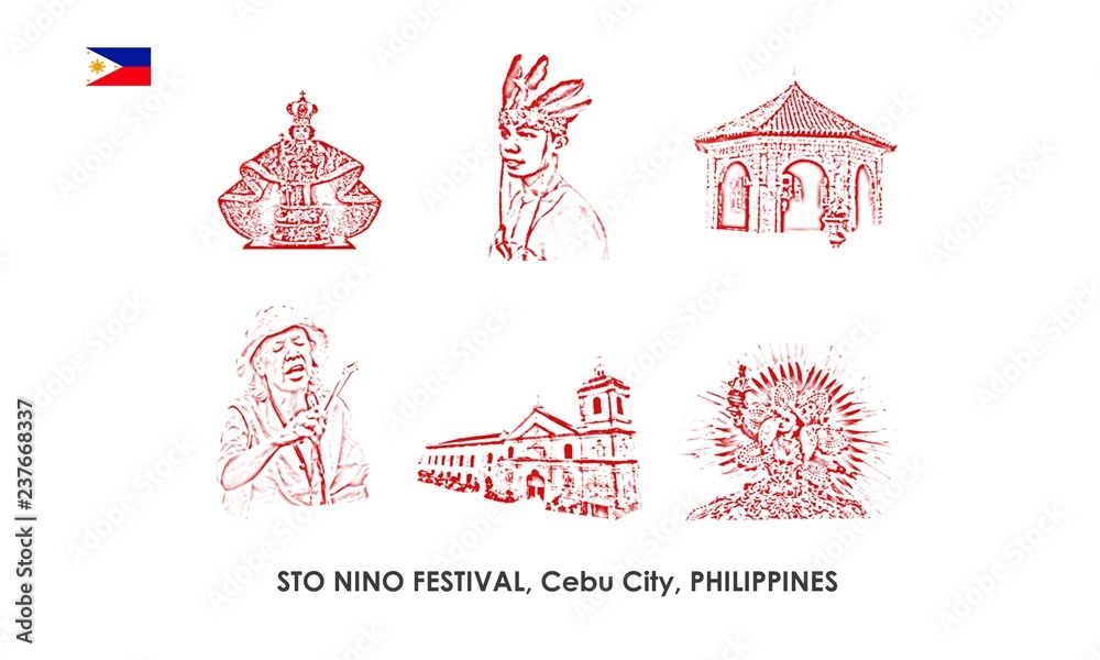 Icon for Philippines Sinulog Festival Stock Vector | Adobe Stock