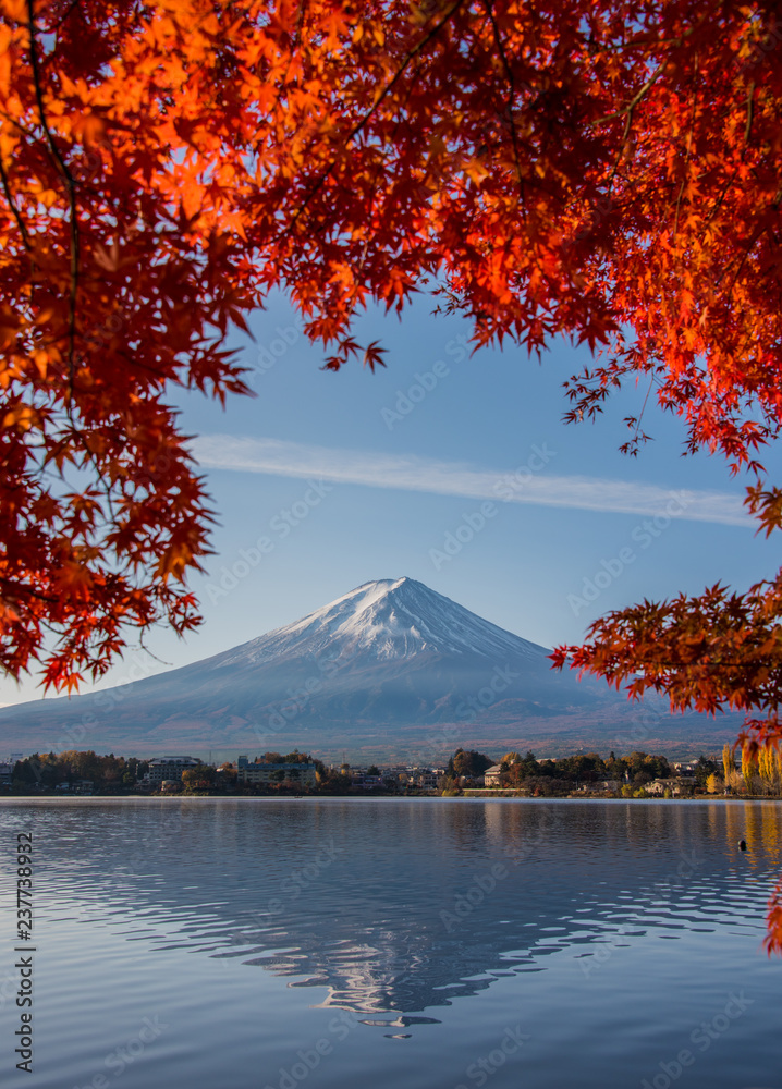 Mount Fuji, Autumn in Mt. Fuji, Japan - Lake Kawaguchiko , Colorful Autumn Season and Mountain ...