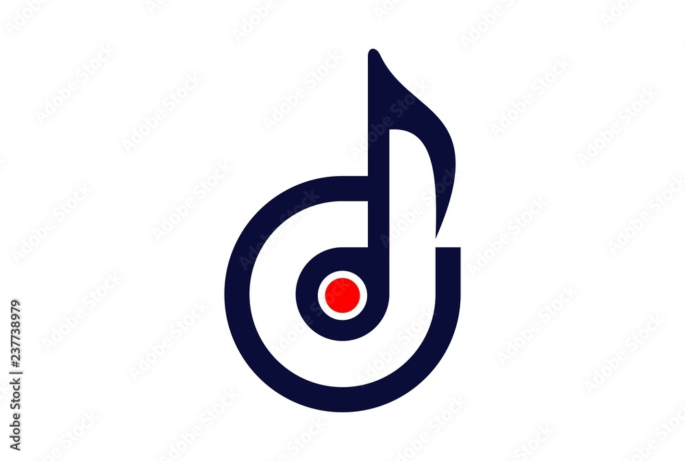 letter d eye music note logo icon Stock Vector | Adobe Stock