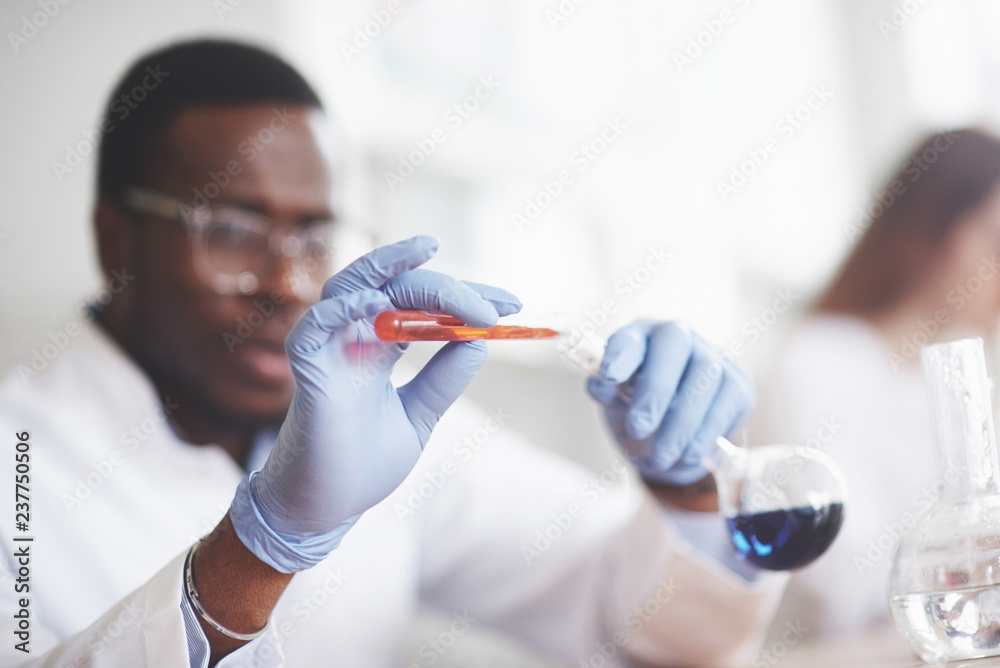 Experiments in the chemical laboratory. An experiment was carried out ...