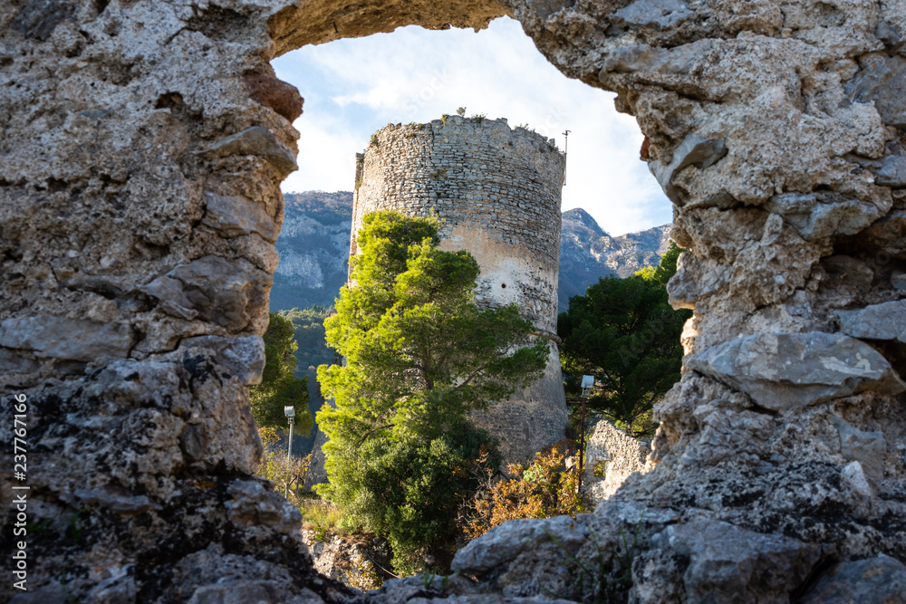 Torre dello Ziro (Ziro tower) a historic watchtower in Pontone in the ...