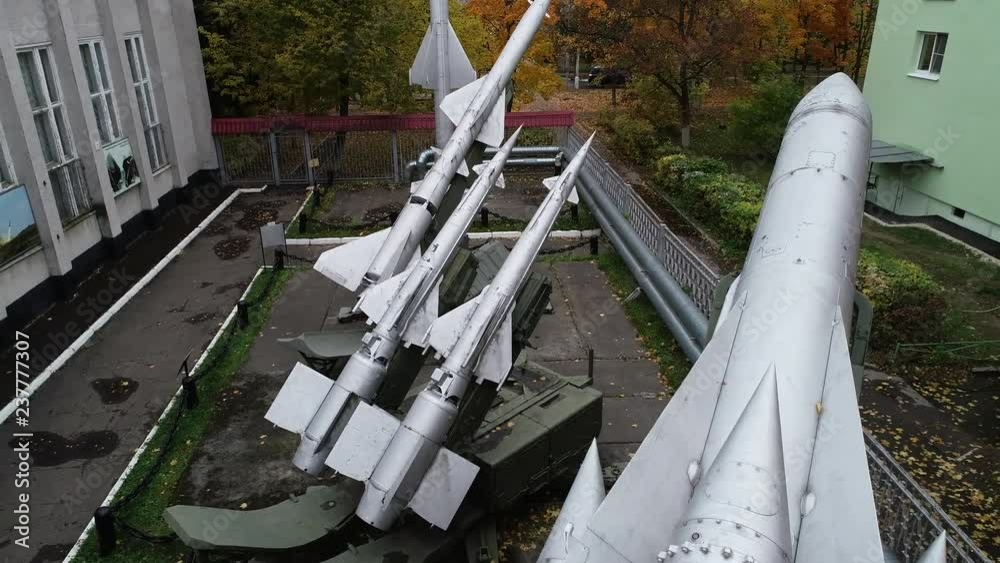 Video Stock Aerial view Russian anti-aircraft missile system of medium ...