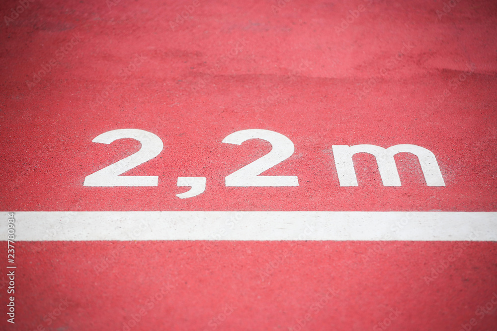 2,2 meter marking Stock Photo | Adobe Stock