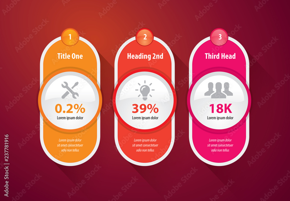 Red Banner Infographic Layout Stock Template | Adobe Stock