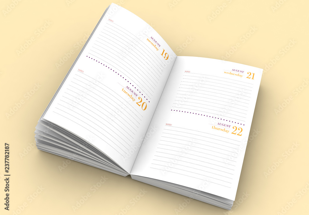 Vertical 2019 Notebook and Planner Layout Stock Template | Adobe Stock
