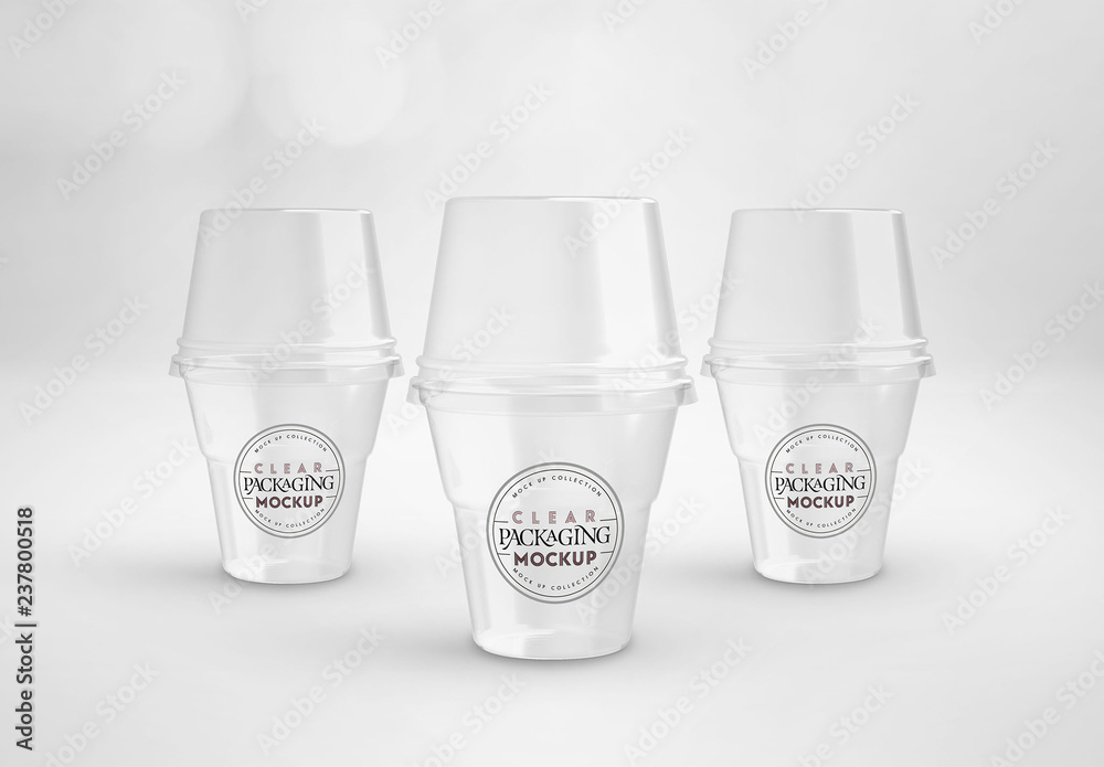 Ice Cream Sundae Cups Mockup Stock Template | Adobe Stock