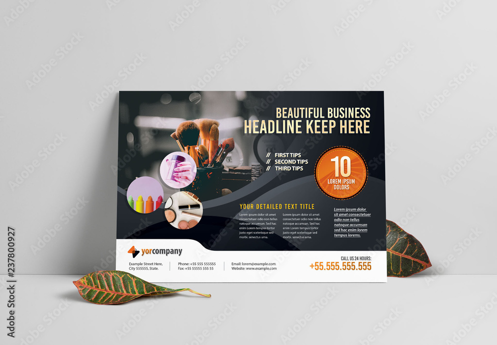 Product Promotion Flyer Layout Stock Template | Adobe Stock