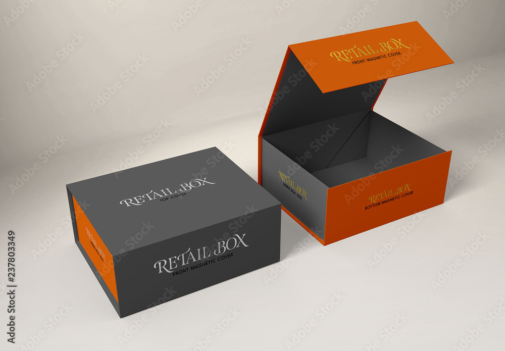 Magnetic Gift Boxes Mockup Stock Template | Adobe Stock