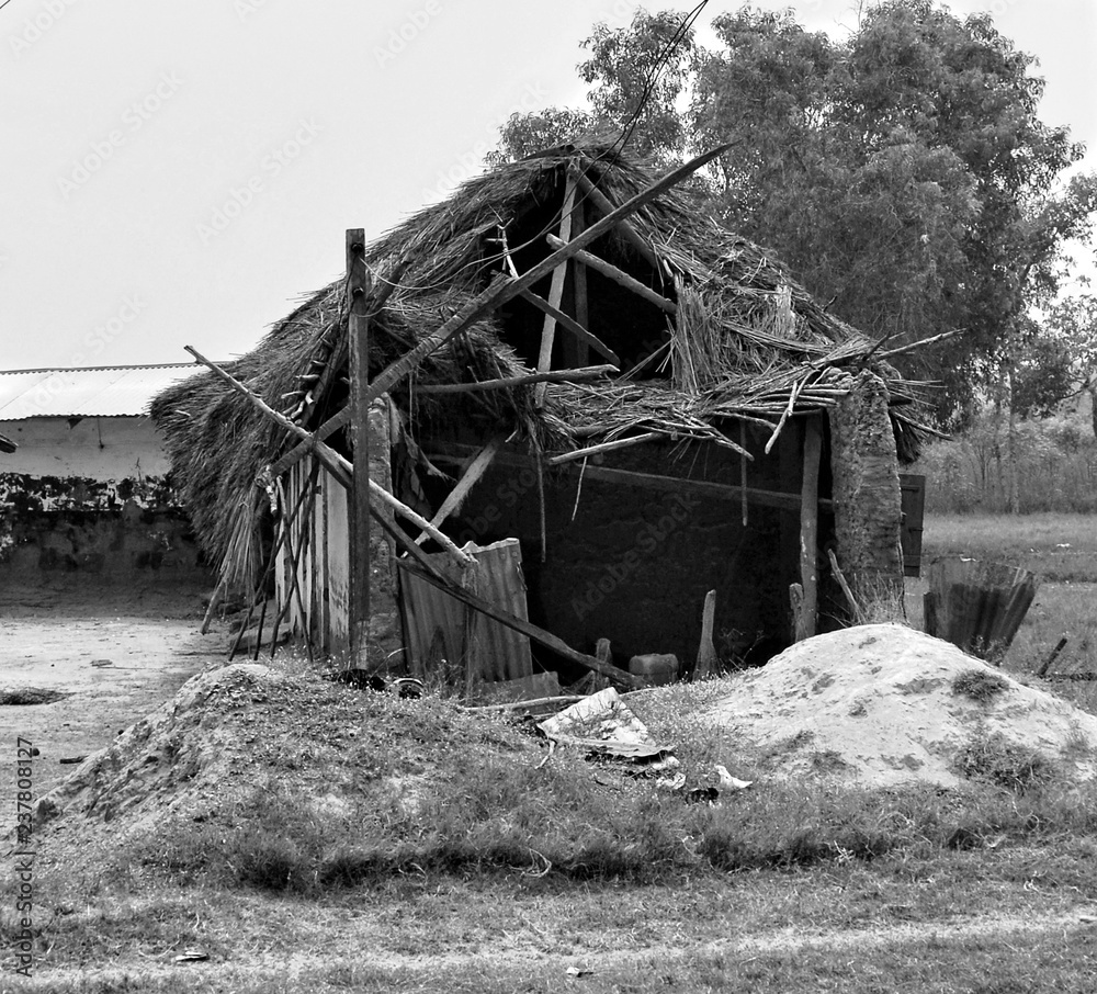 Rural Area Black And White