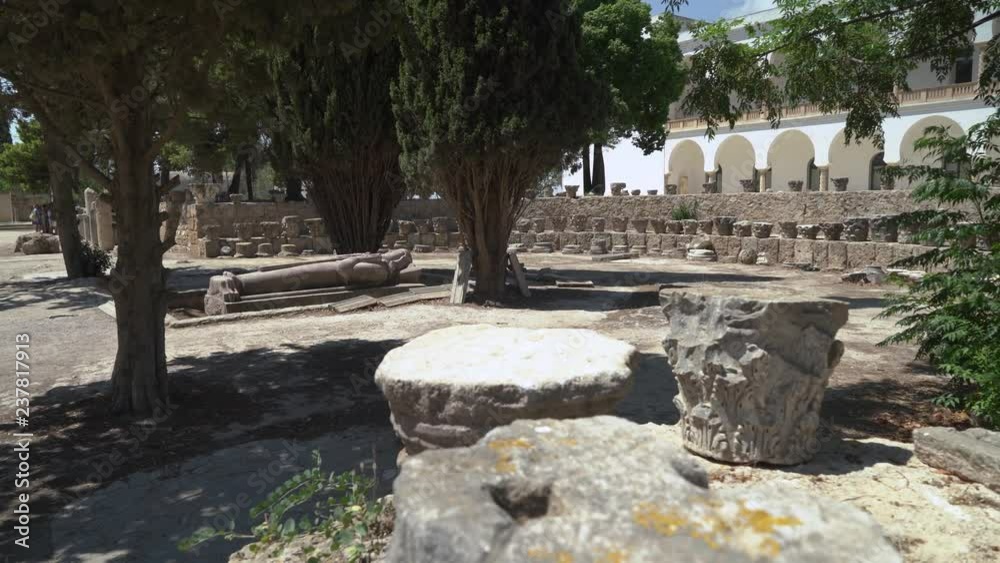 Vidéo Stock The tomb of crusader King Louis IX at the ancient ...