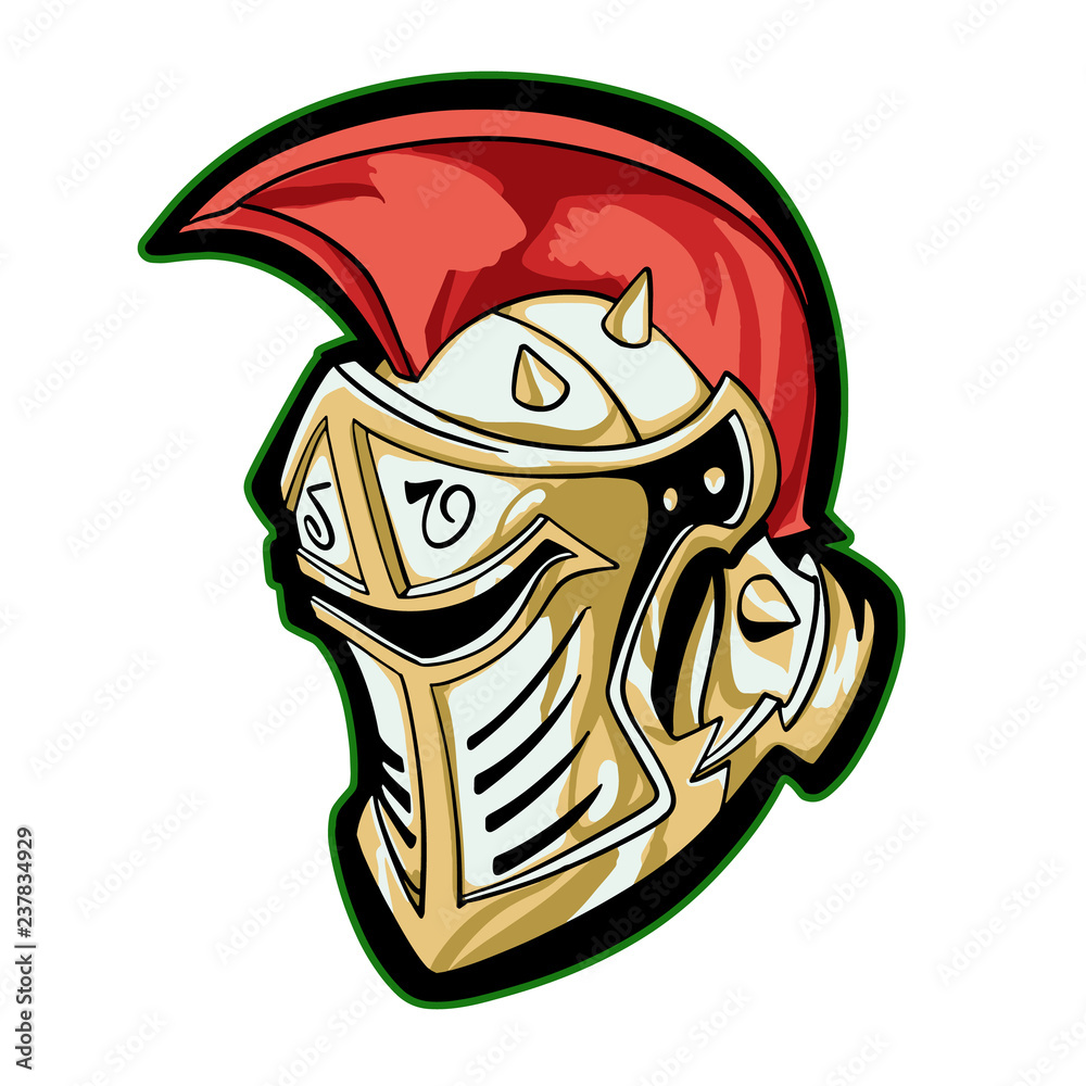 Gladiator Helmet Cartoon