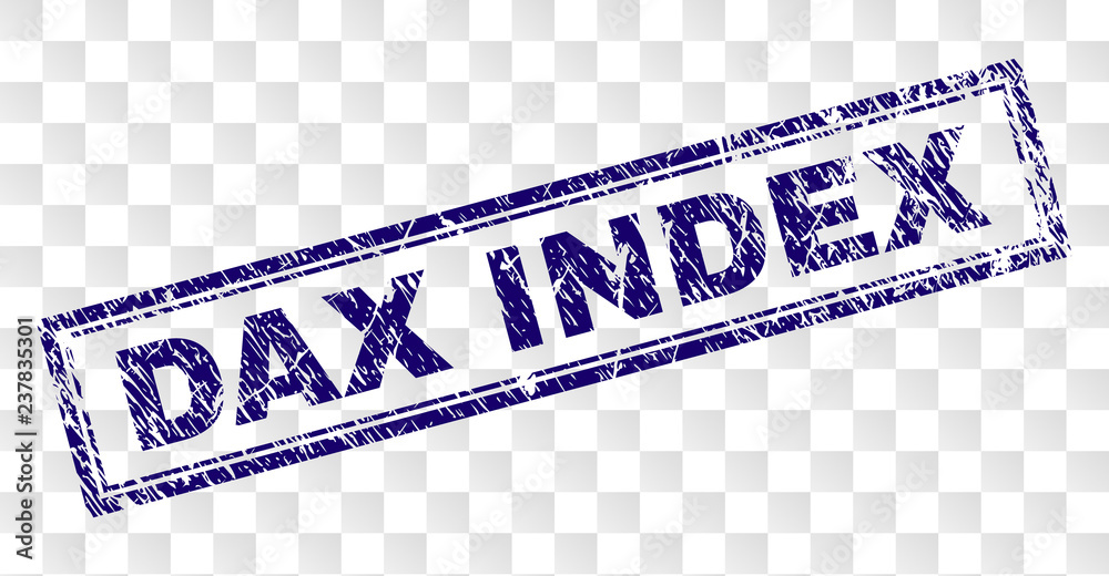 DAX INDEX stamp seal imprint with rubber print style and double framed ...