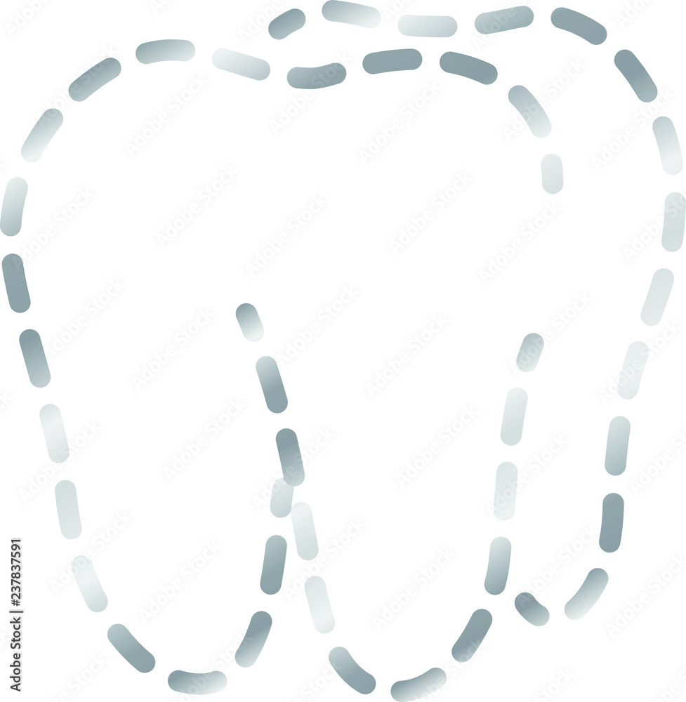 Silver Dot Line drawing of tooth Stock Vector | Adobe Stock