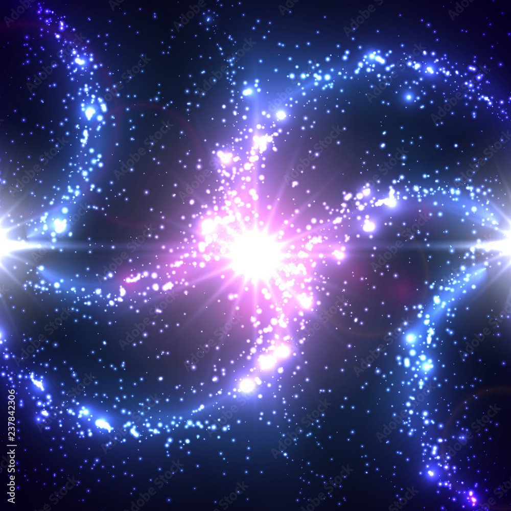 Beautiful abstract vector cosmic wallpaper. Fantasy sprial galaxy ...