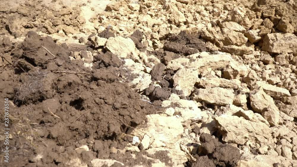 Clay canyon. Gorge. Deep river valley with very steep slopes and narrow ...