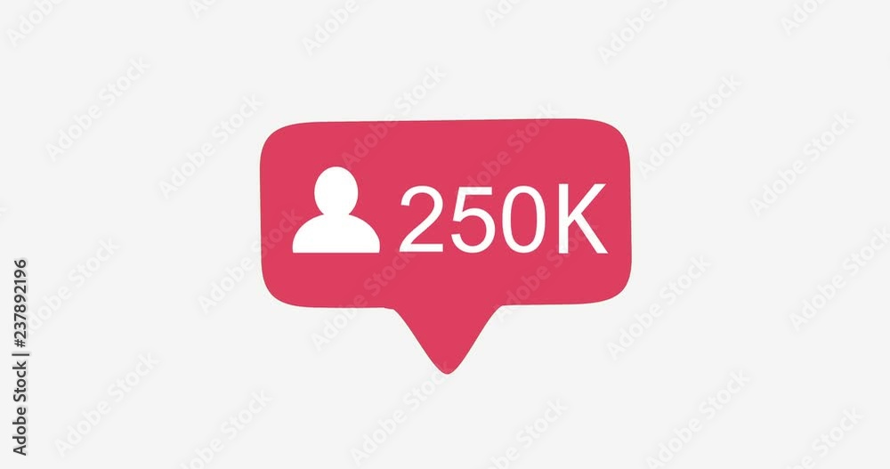 Pink follower icon Instagram footage 4K. follower button insta green ...